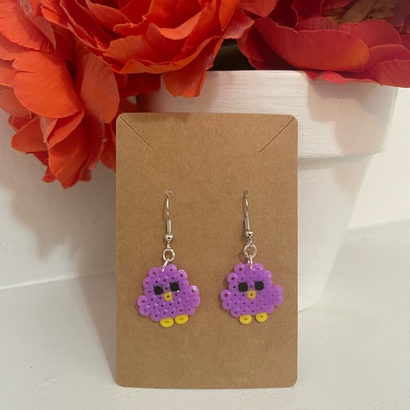 Hand Crafted | Jewelry | Perler Bead Chick Earrings | Poshmark